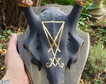 Lucifer Sigil Skull - Etsy