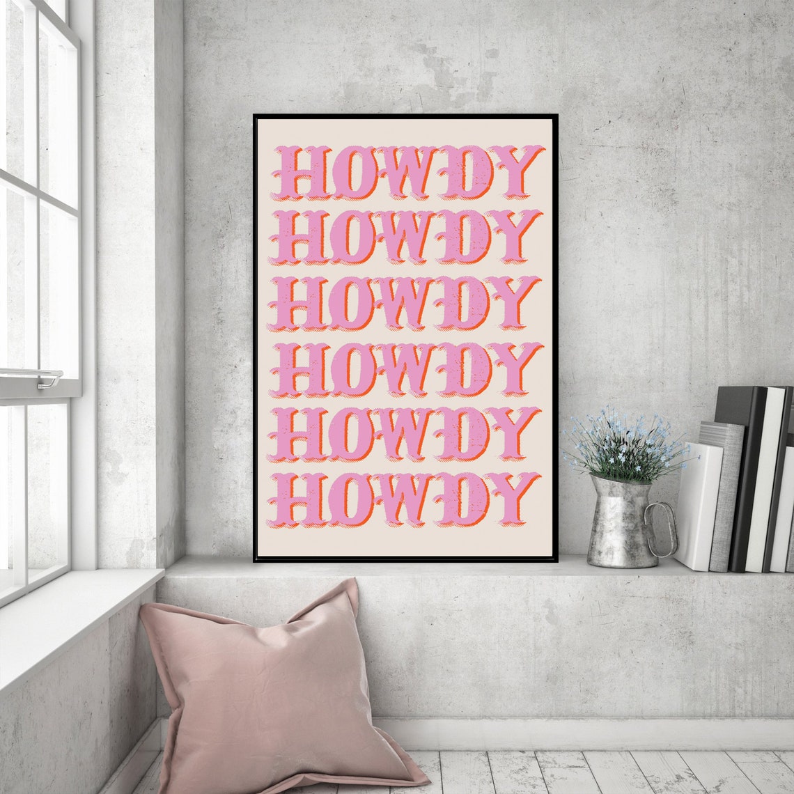Howdy Howdy Poster Welcome Wall Art Welcome Home Poster | Etsy