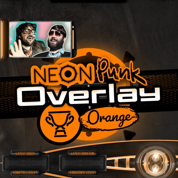 Neon Punk Animated Stream Overlay Alerts Screens Panels - Etsy