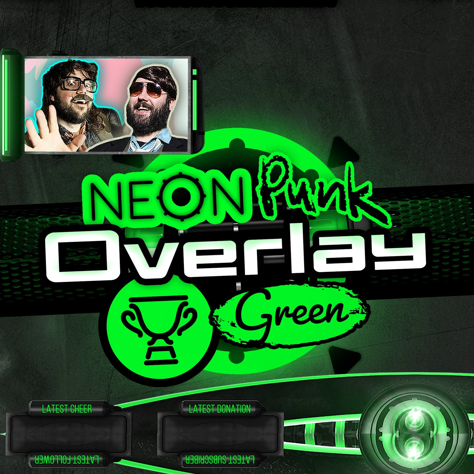 Neon Punk | Animated Stream Overlay, Alerts, Screens, Panels ...