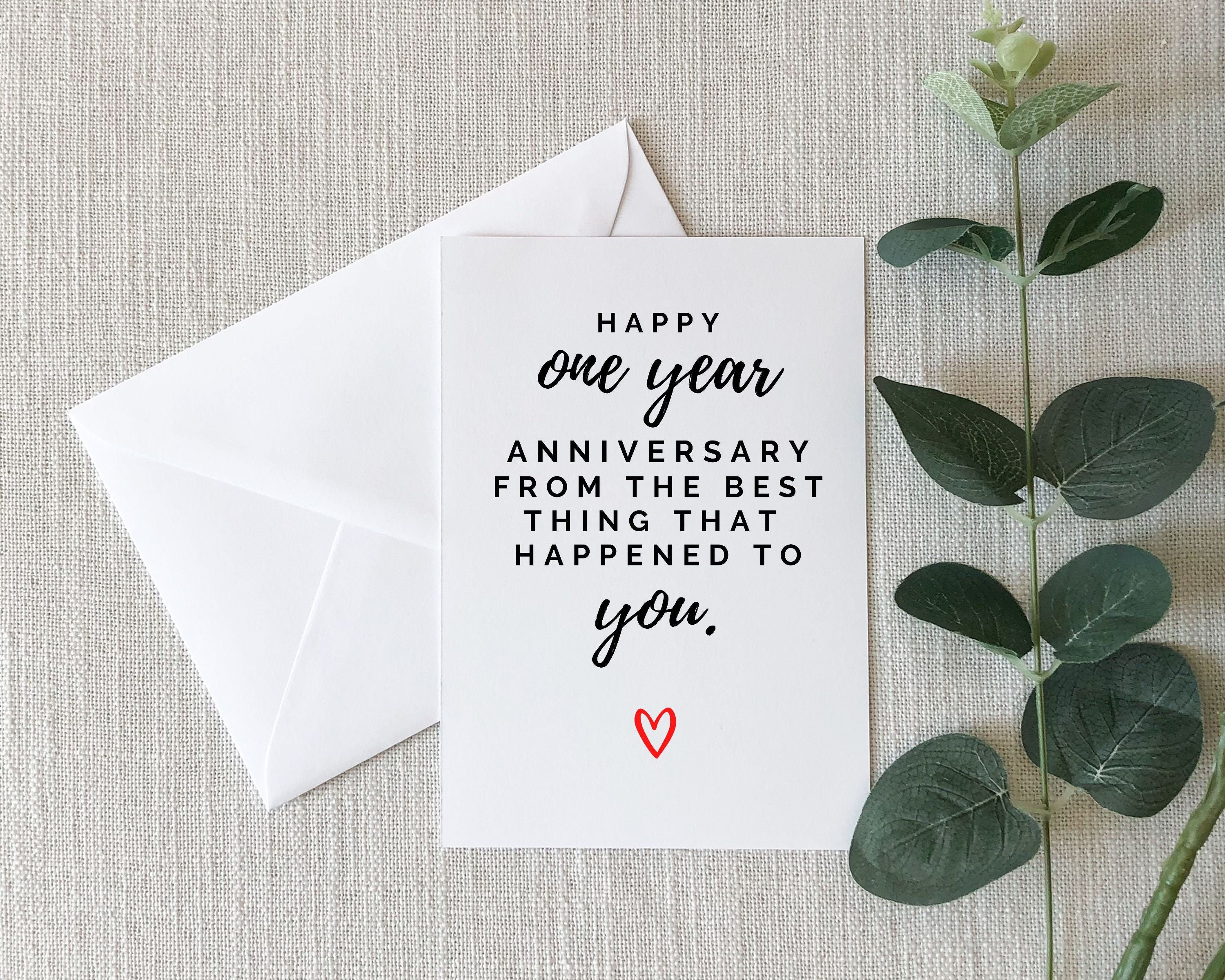 One Year Anniversary Card For Boyfriend One Year Anniversary Etsy One Year Anniversary Card For Boyfriend One Year Anniversary Etsy