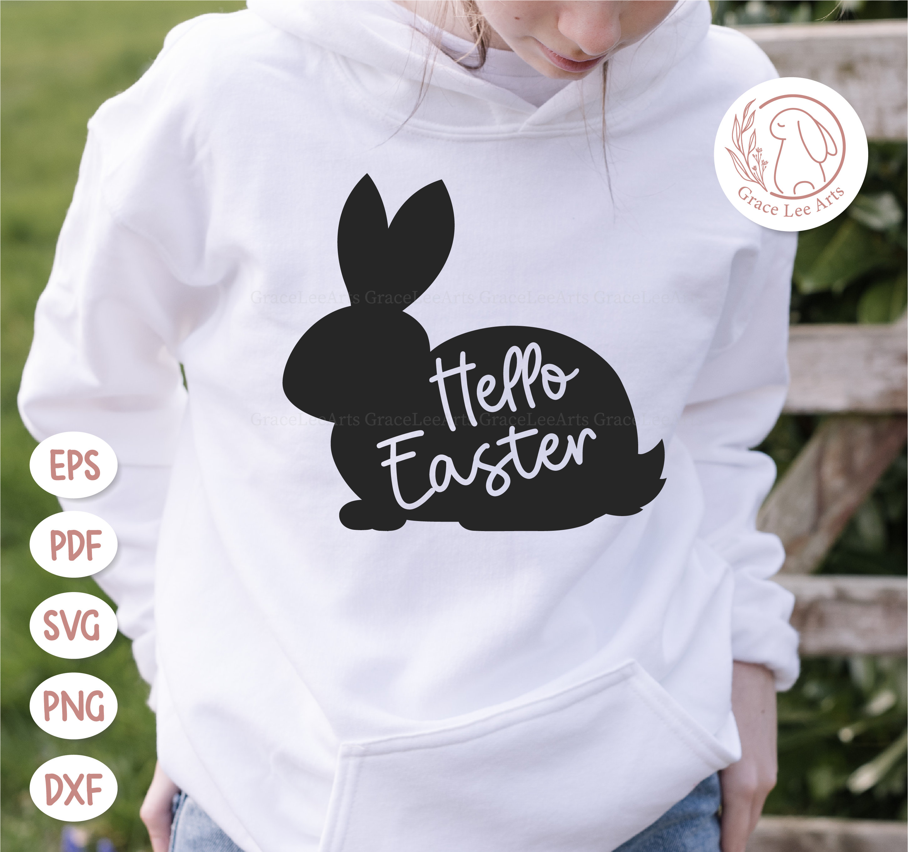 Hallo Pasen SVG, paashaas SVG, konijn SVG, koffiemok SVG, konijn ...