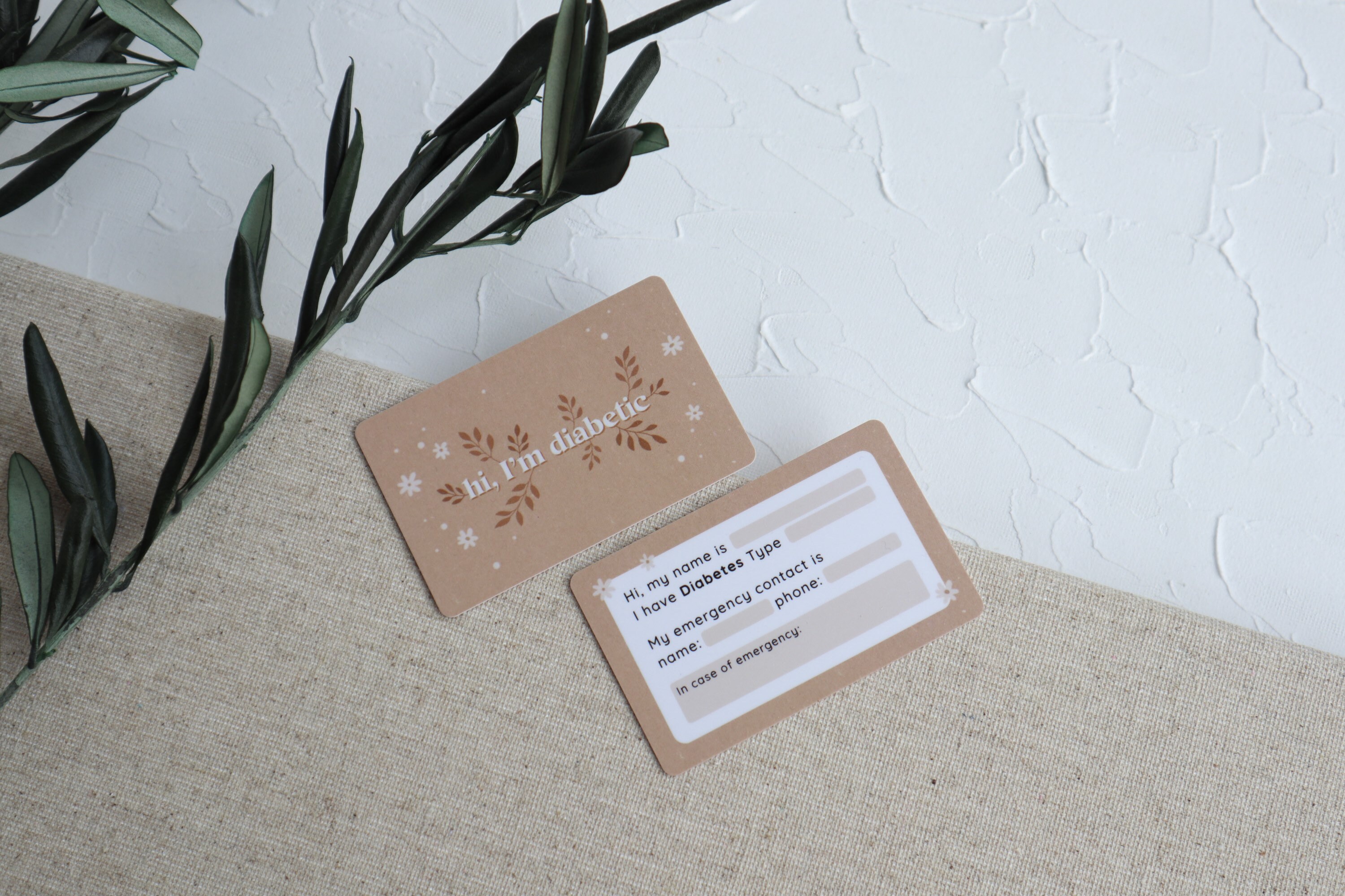 Medical ID Card Diabetes Medical Alert Card Diabetic - Etsy