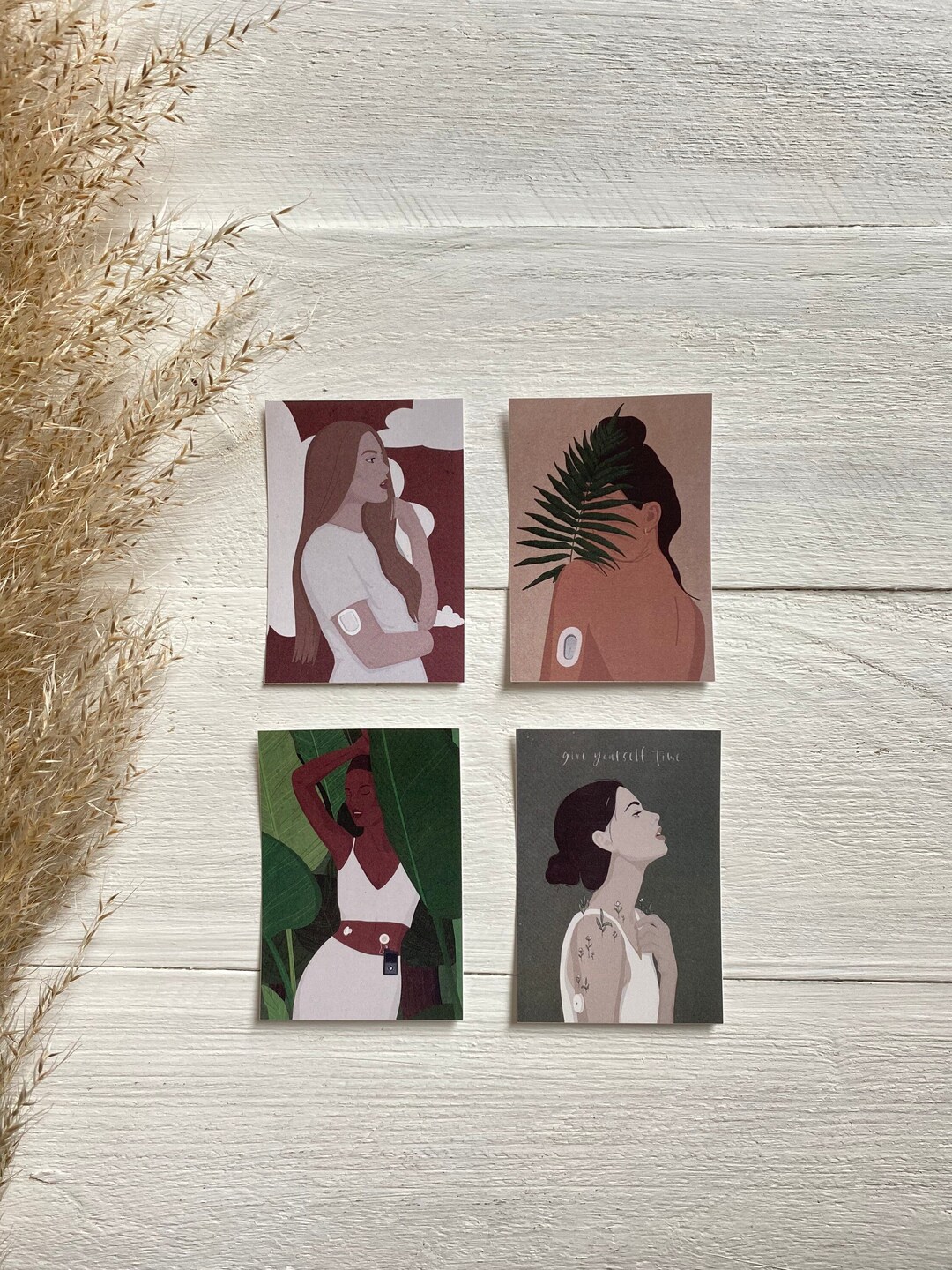 Set of 4 Stickers, Vinyl Sticker DIN A8 (5.2 X 7.4 Cm) "girls With ...