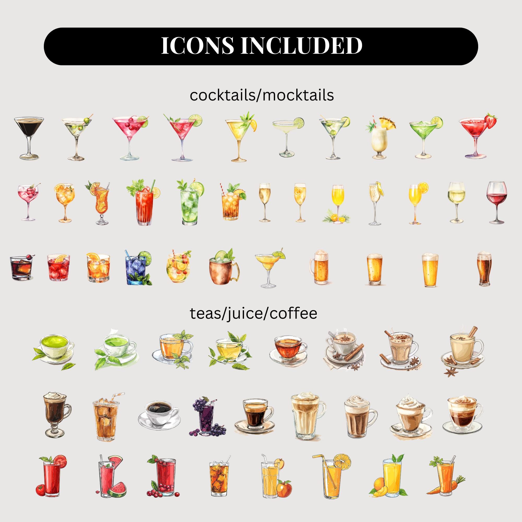 Personalized Punjabi Bar Menu | Indian Wedding Drink Menu | Bonus Icons ...