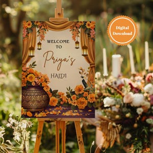 Indian Wedding Sign | Haldi Sign for Indian Wedding Ceremony ...
