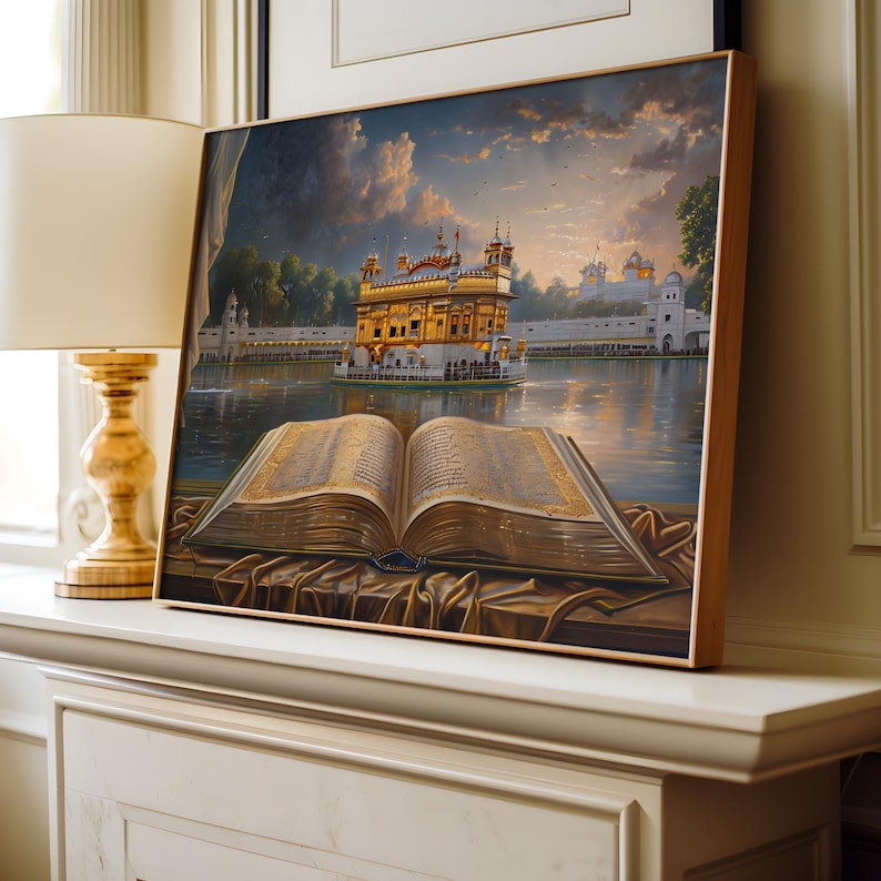 Golden Temple Digital Print: Sri Harmandir Sahib Painting Featuring the ...