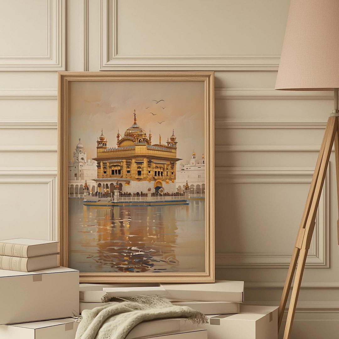 Beautiful Golden Temple Painting in Watercolor Sikh Wall Art Sri ...