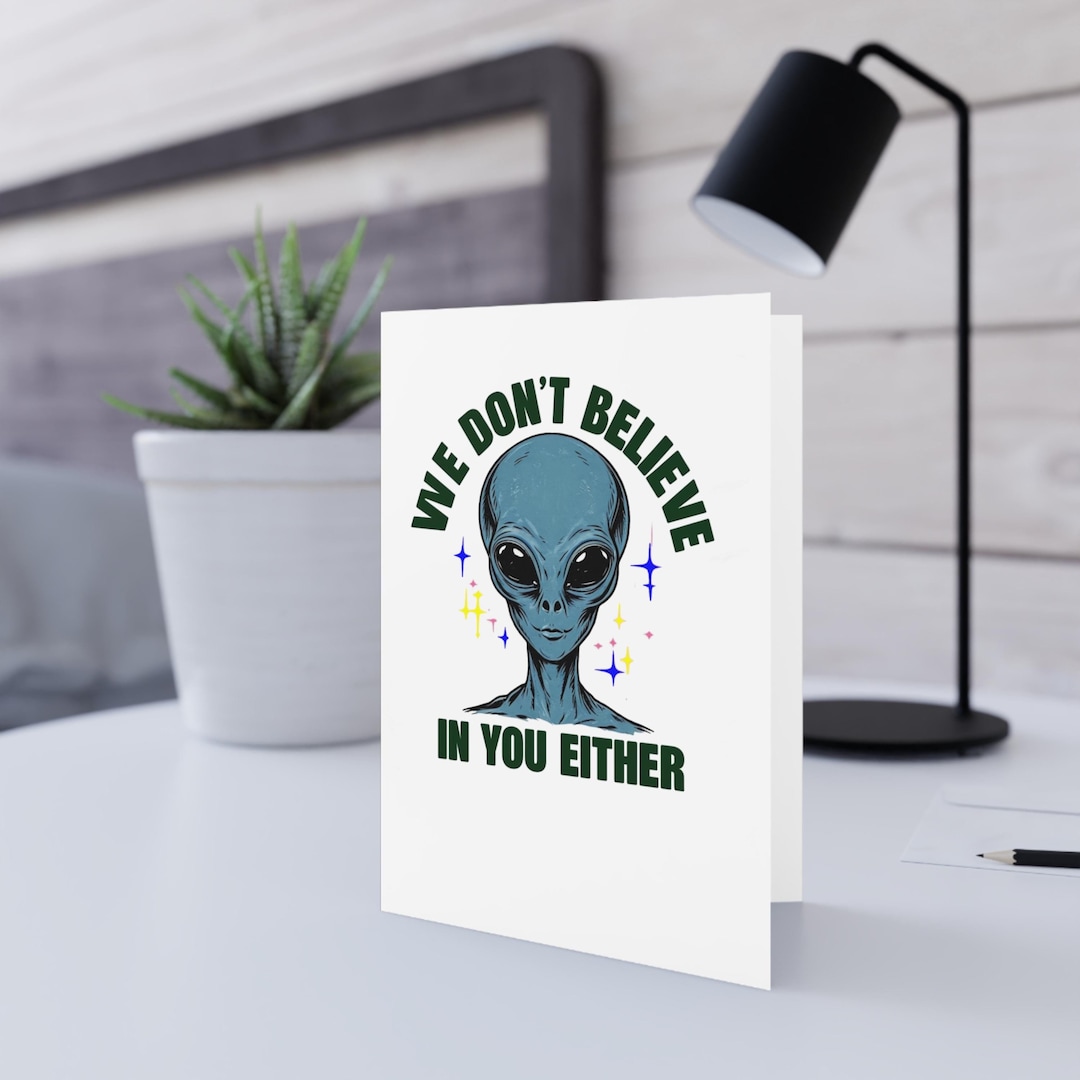 Greeting Cards, Sci-fi Alien Card, Funny Greeting Card, Any Occasion ...