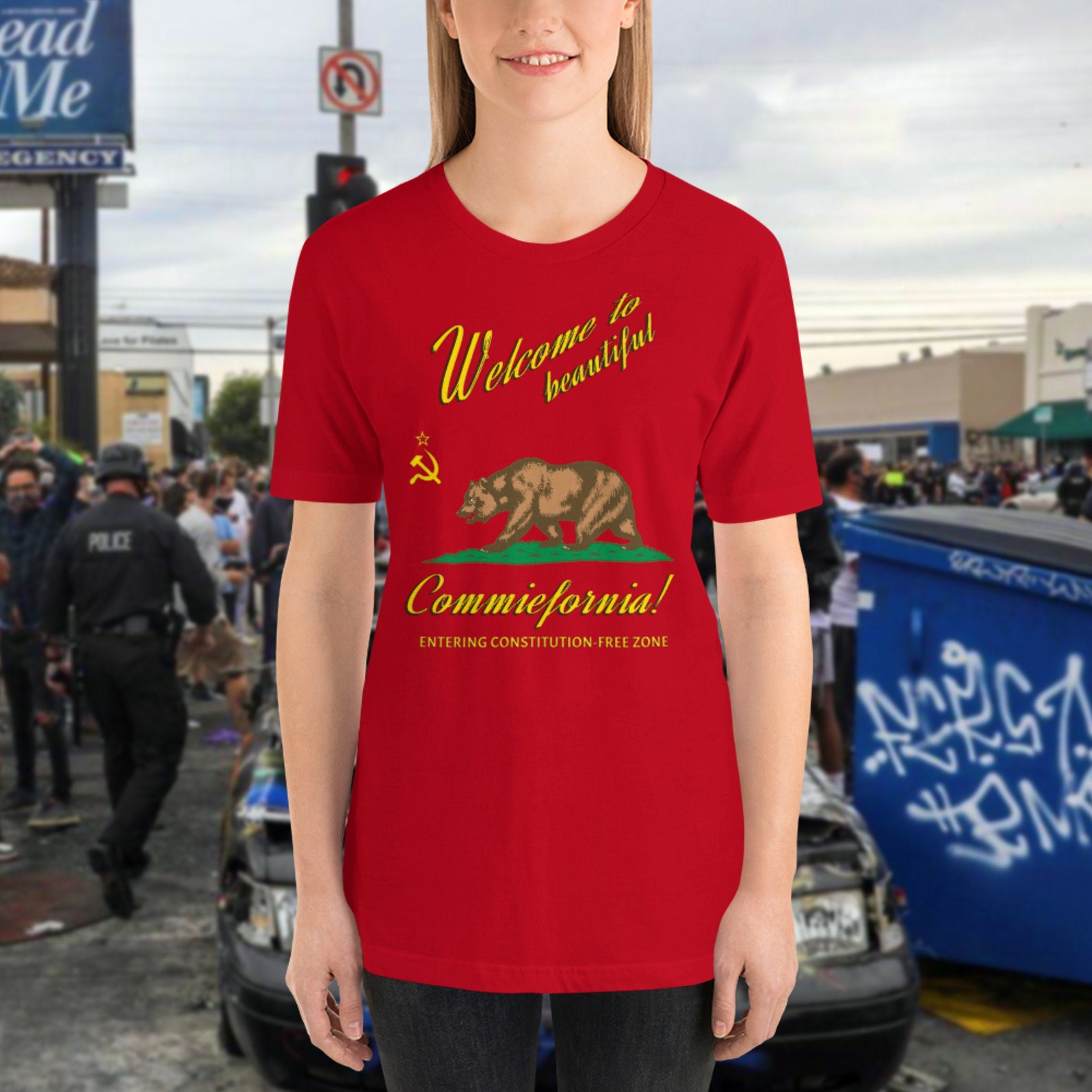 Commiefornia Unisex T-shirt/recall Newsom/fuck Newsom/welcome - Etsy