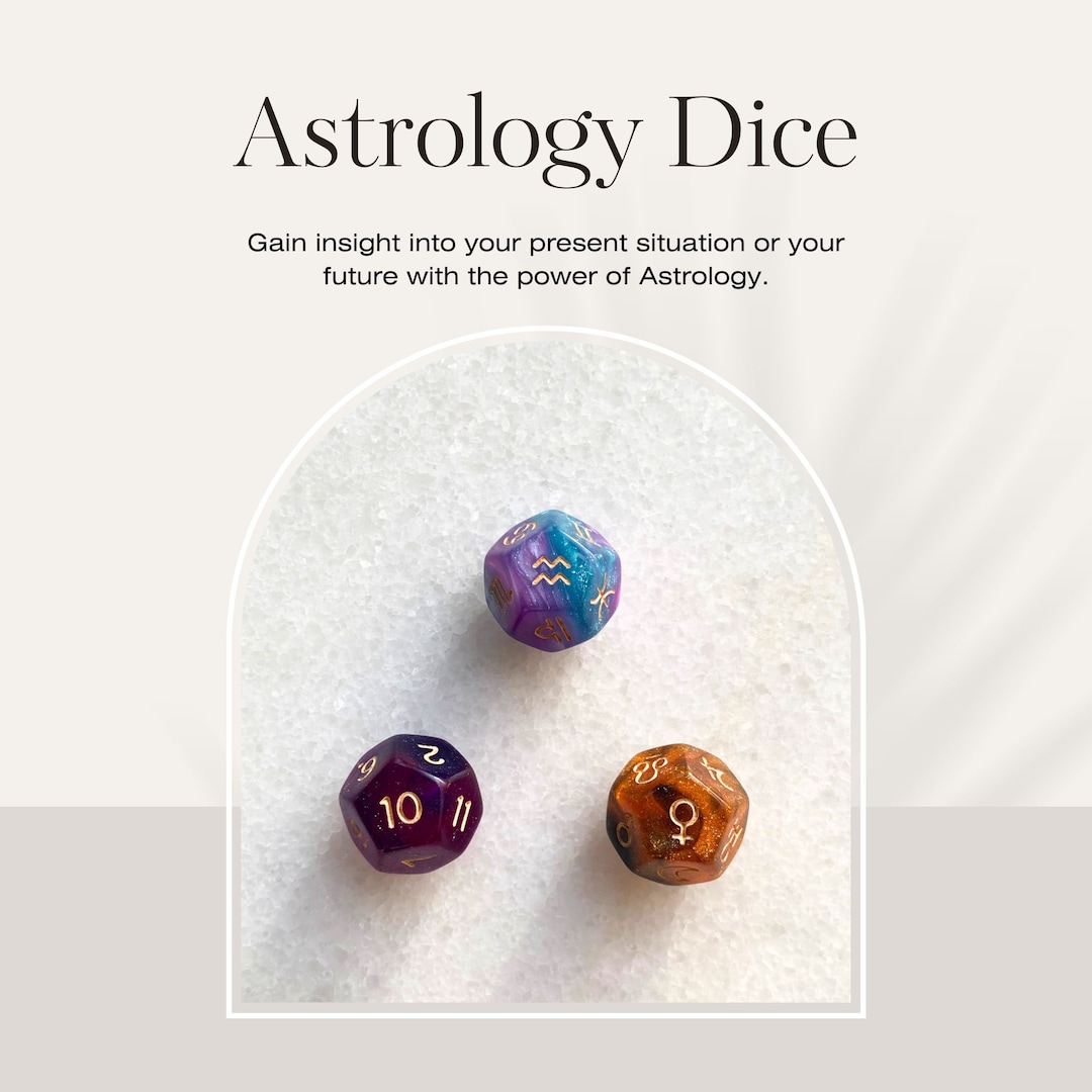 Astrology Dice Set Divination Tools Astro Dice Gift Spiritual Gift ...