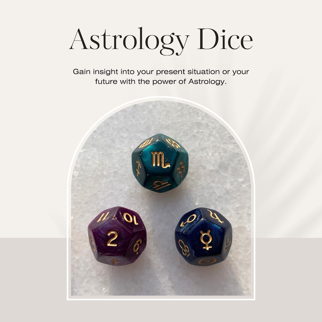 Astrology Dice Set Divination Tools Astro Dice Gift Spiritual Gift ...