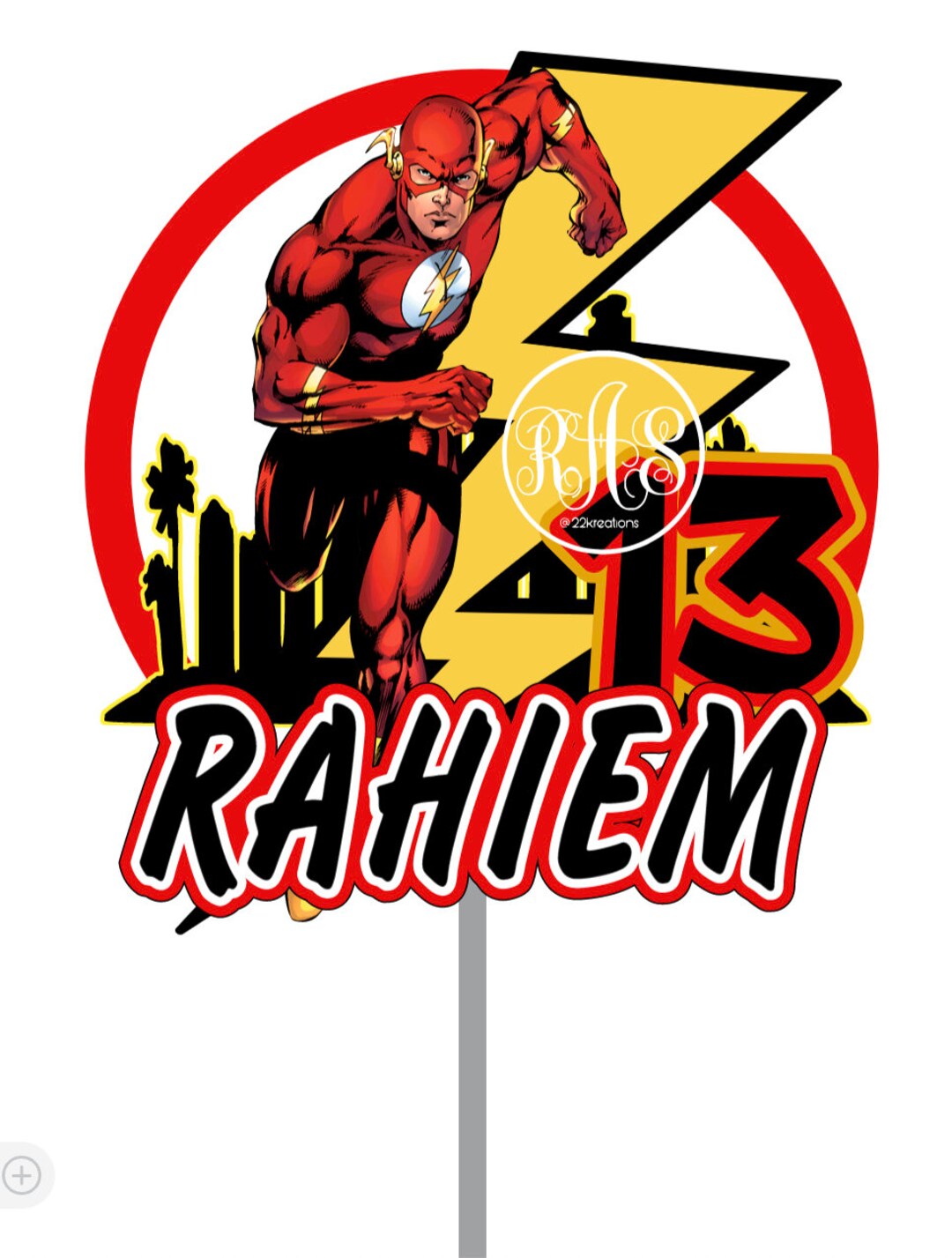 Flash Cake Topper Flash Decor Marvel Cake Topper - Etsy