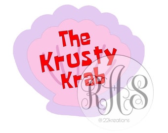 The Krusty Krab Svg - Etsy Canada