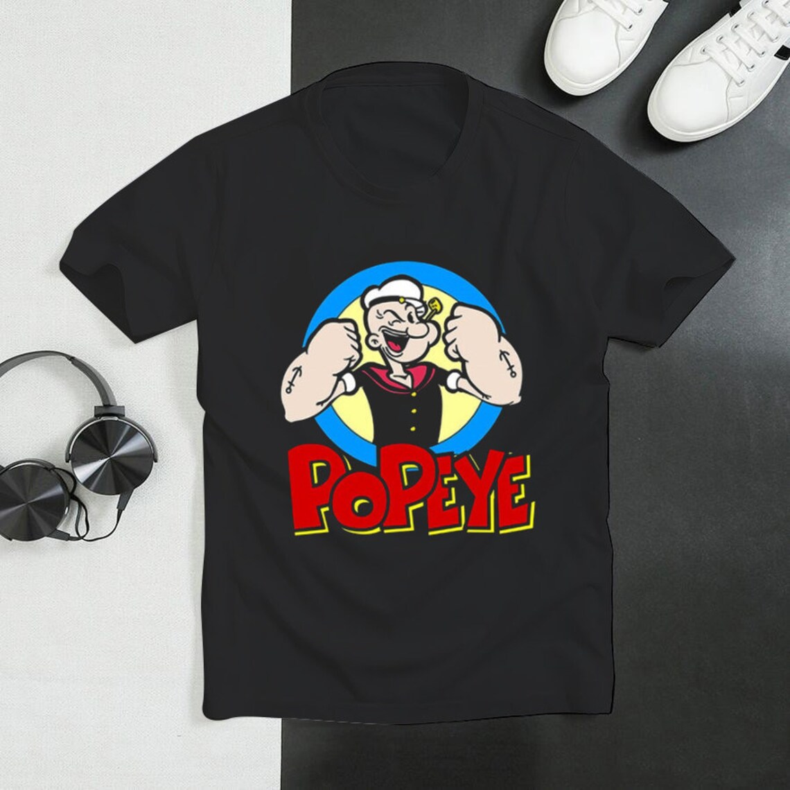 Popeye The Sailor Man Unisex Printed T-Shirt Popeye Cartoon | Etsy