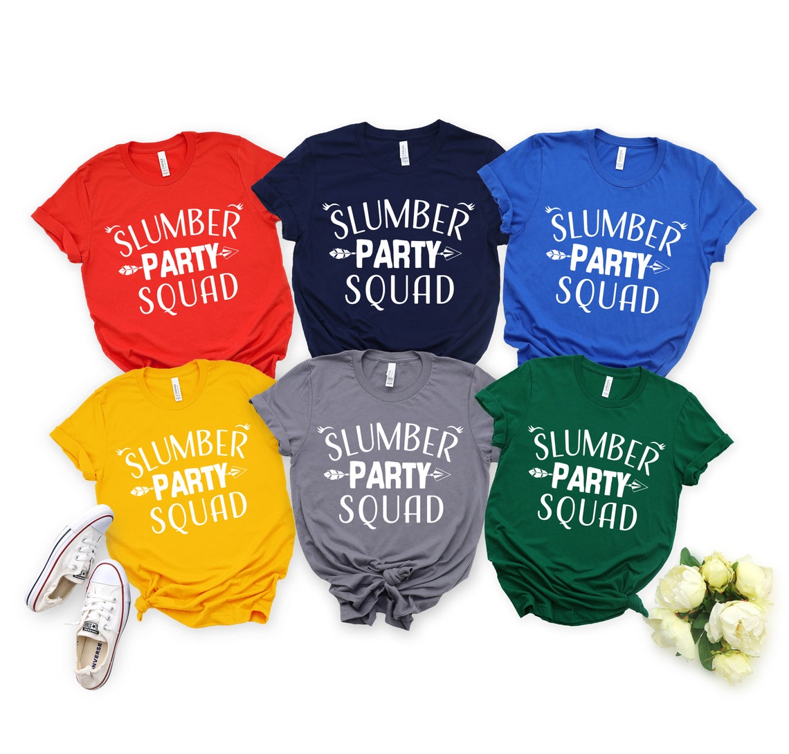 Slumber Party Shirts Sleepover Squad Shirts Girls Night Tee Etsy