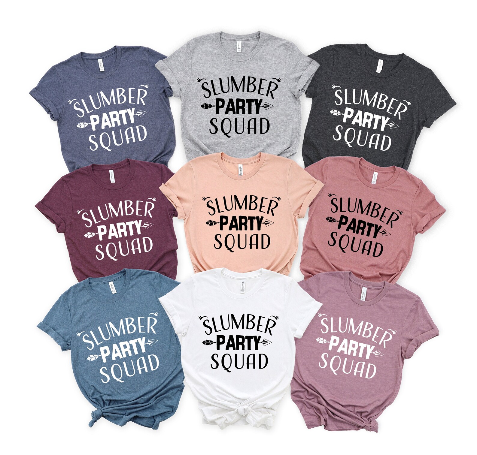 Slumber Party Shirts Sleepover Squad Shirts Girls Night Tee - Etsy