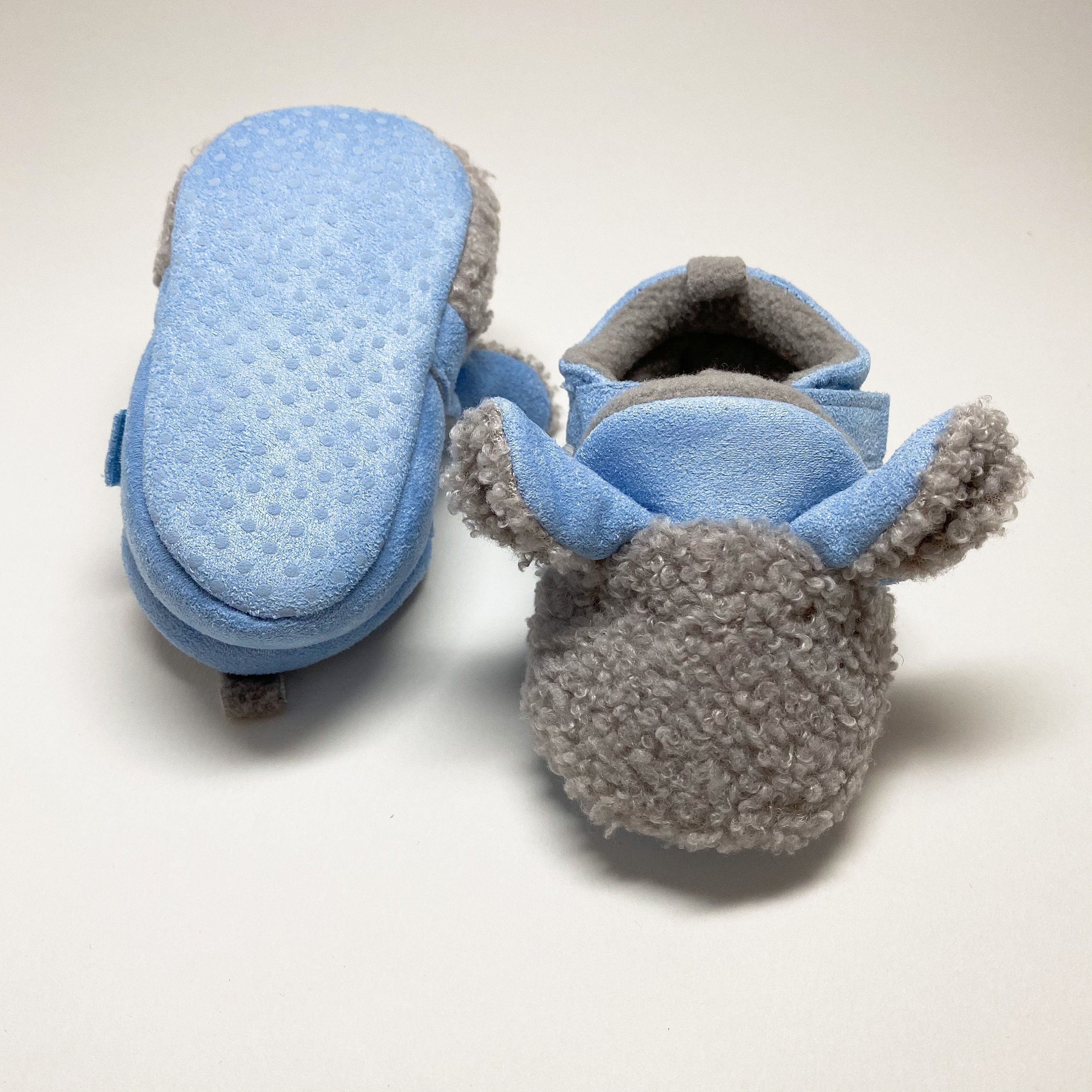 Bear Borg Fleece Blue Baby bootie Zapato Niño Calzado Velcro - Etsy España