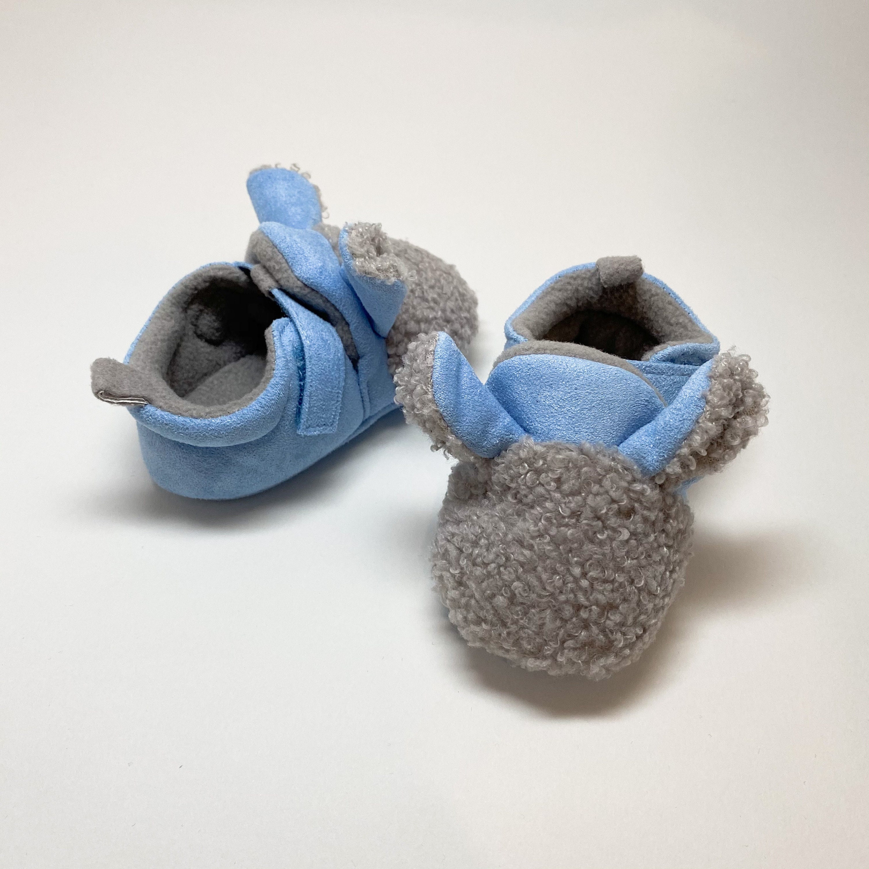 Bear Borg Fleece Blue Baby bootie Zapato Niño Calzado Velcro - Etsy España