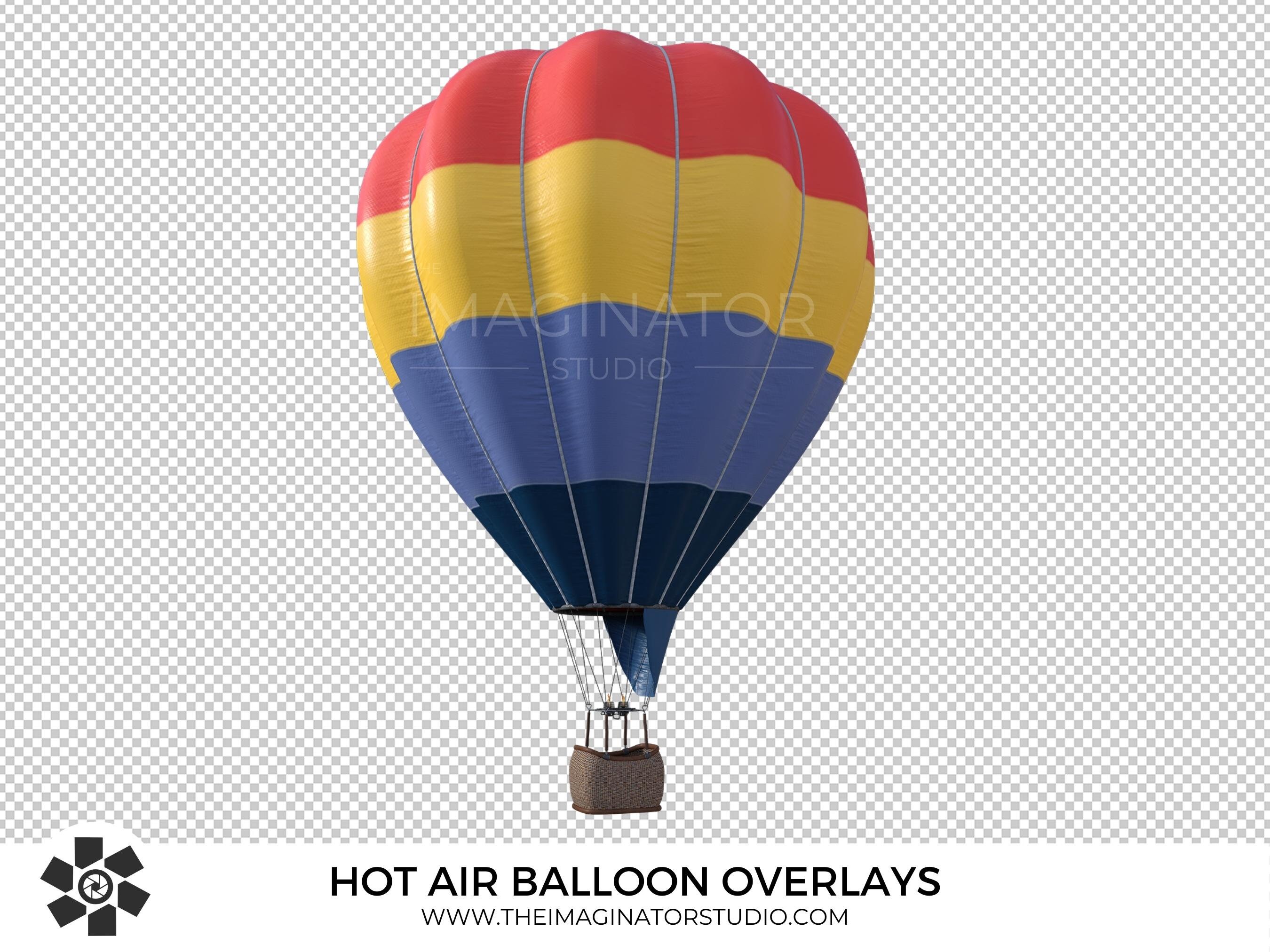 Hot Air Balloon Overlay Digital Overlays Transparent - Etsy Canada