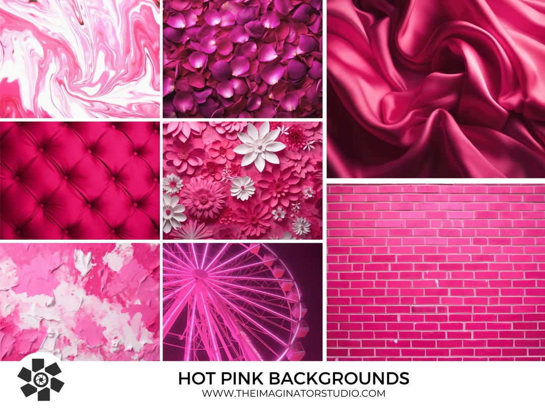 Hot Pink Background Pink Digital Background Digital Backdrop Photoshop ...