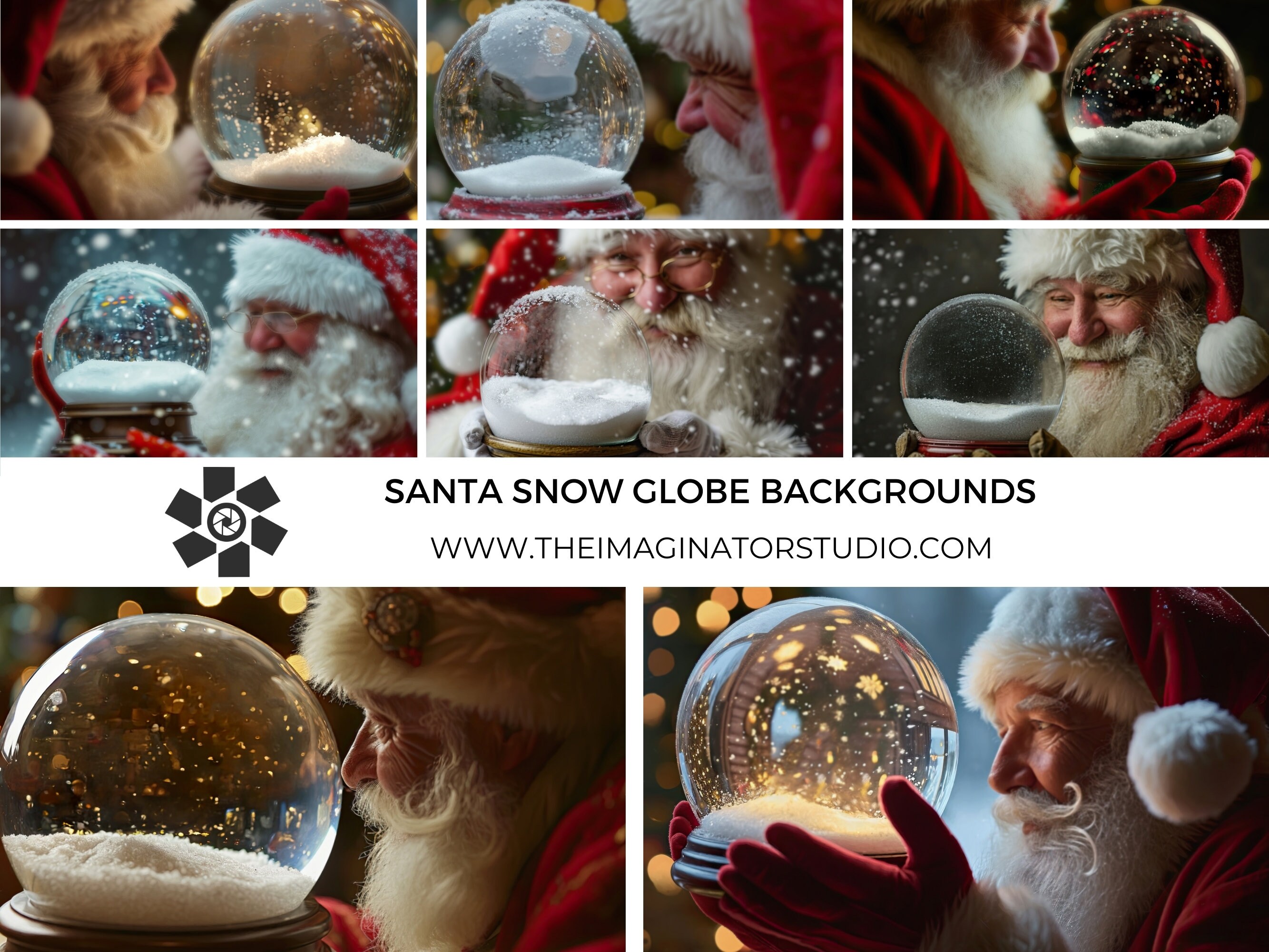 Christmas Snow Globe Backgrounds Photoshop Digital Backgrounds ...