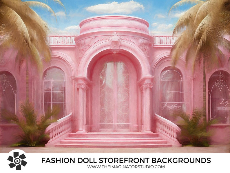 Fashion Doll Storefront Backgrounds | Doll Backdrop| Digital Background ...