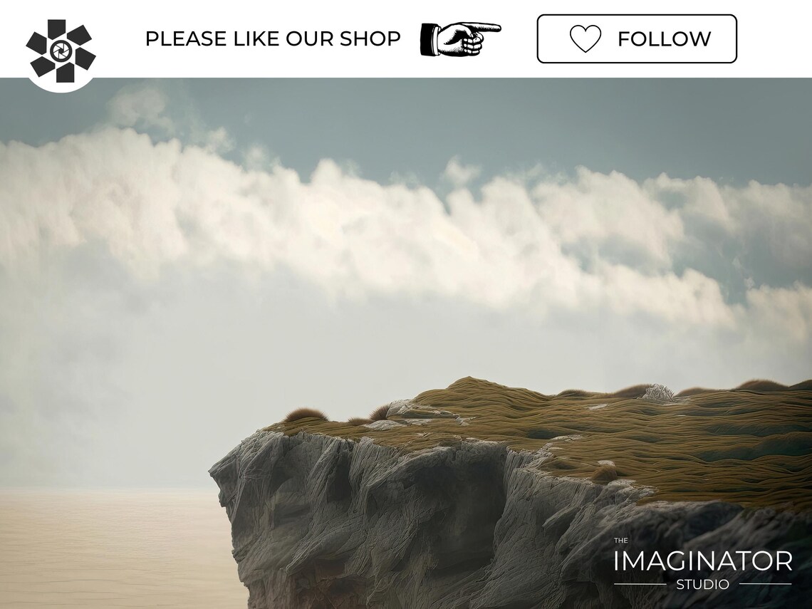 Heavenly Cliff Digital Backgrounds | Digital Backdrop | Photoshop ...