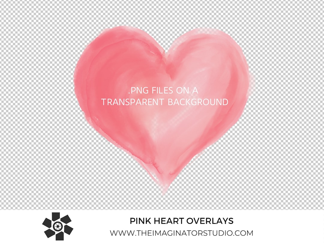 Heart Overlays | Pink Heart | Valentines Day | Digital Download | Heart ...