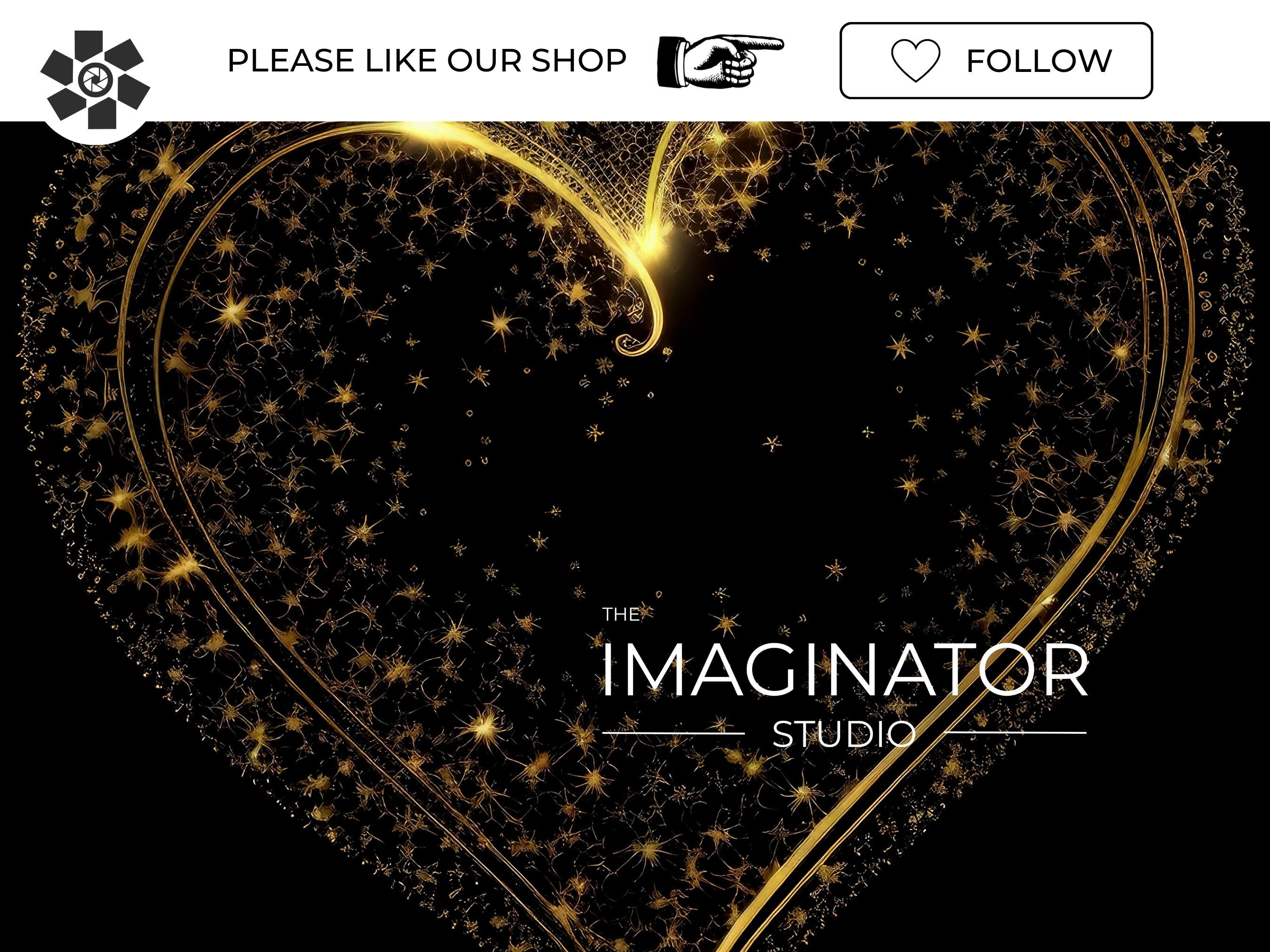 Gold Heart Overlays | Valentine Overlays | Photoshop Overlays | Gold ...