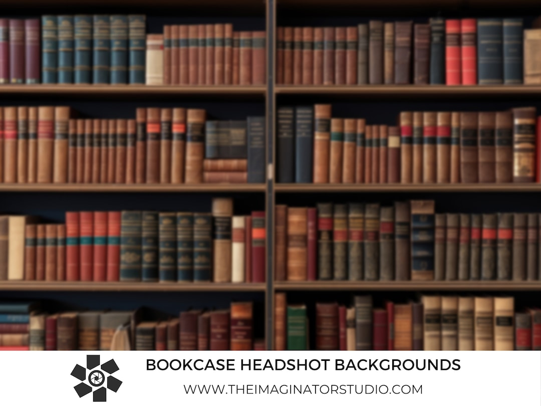 Bookcase Backdrop | Books | Cinematic Headshot Background | Digital ...