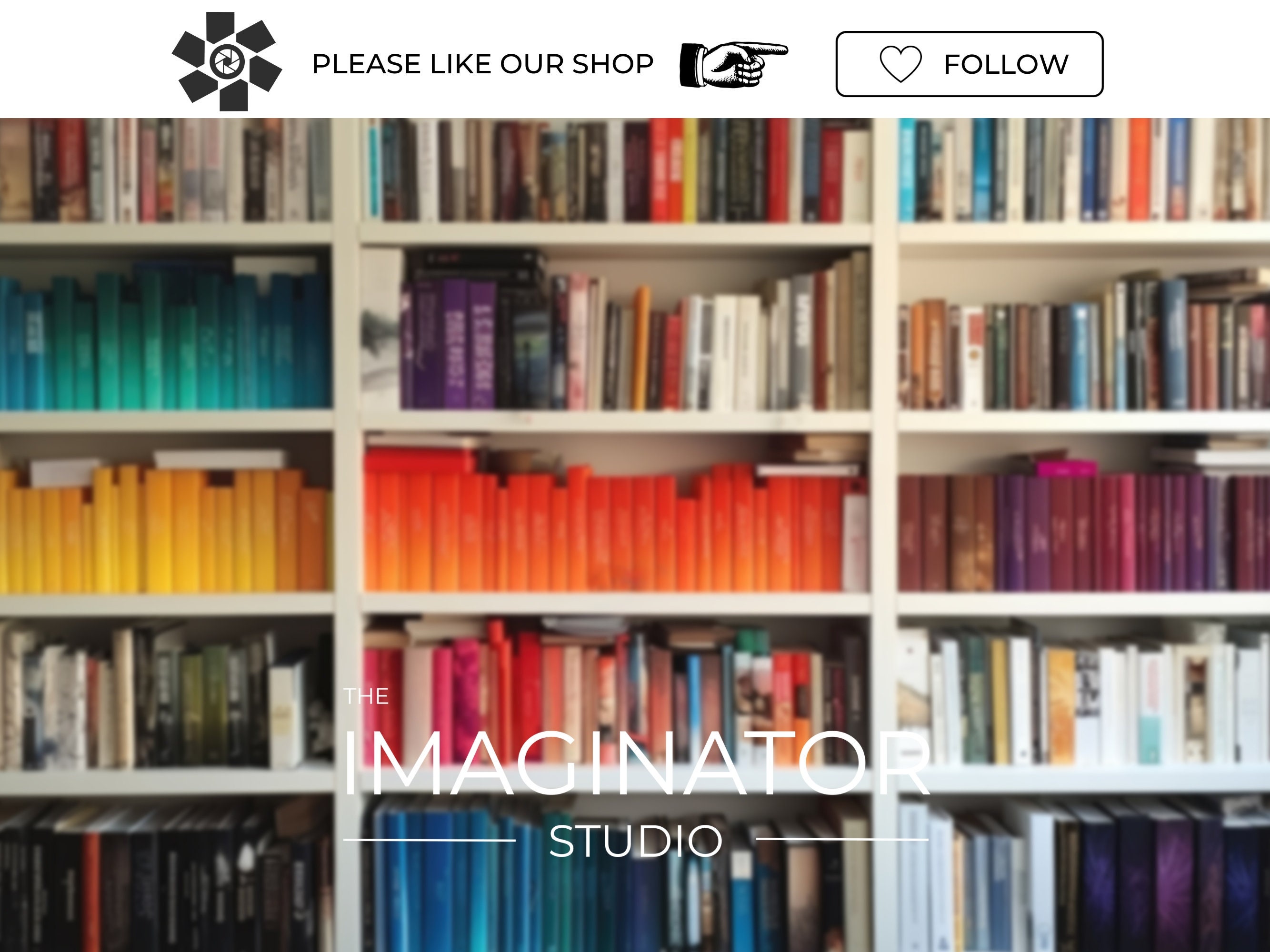 Bookcase Backdrop | Books | Cinematic Headshot Background | Digital ...