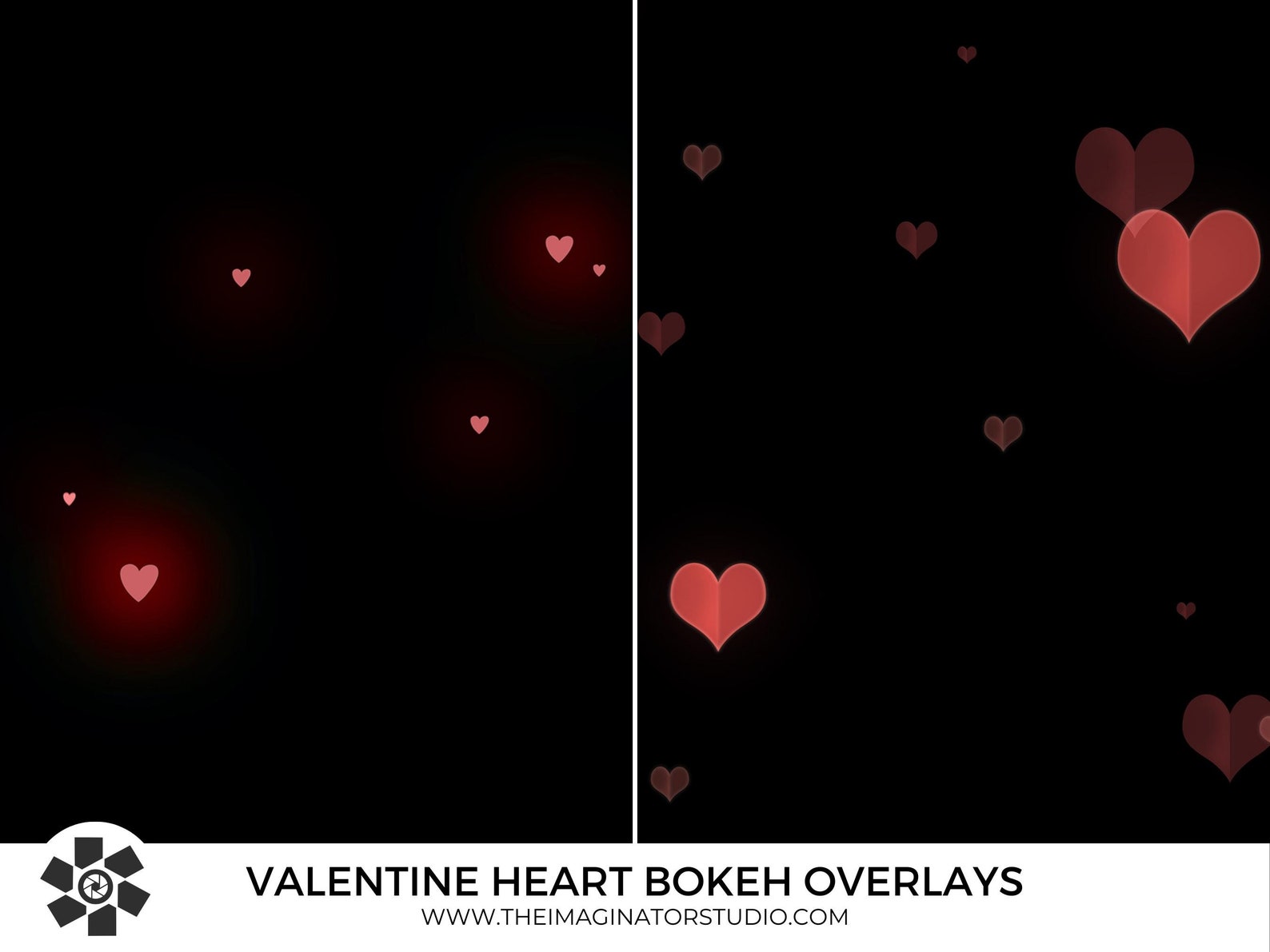 Valentine Heart Bokeh Overlays | Bokeh | Heart Overlays | Photoshop ...