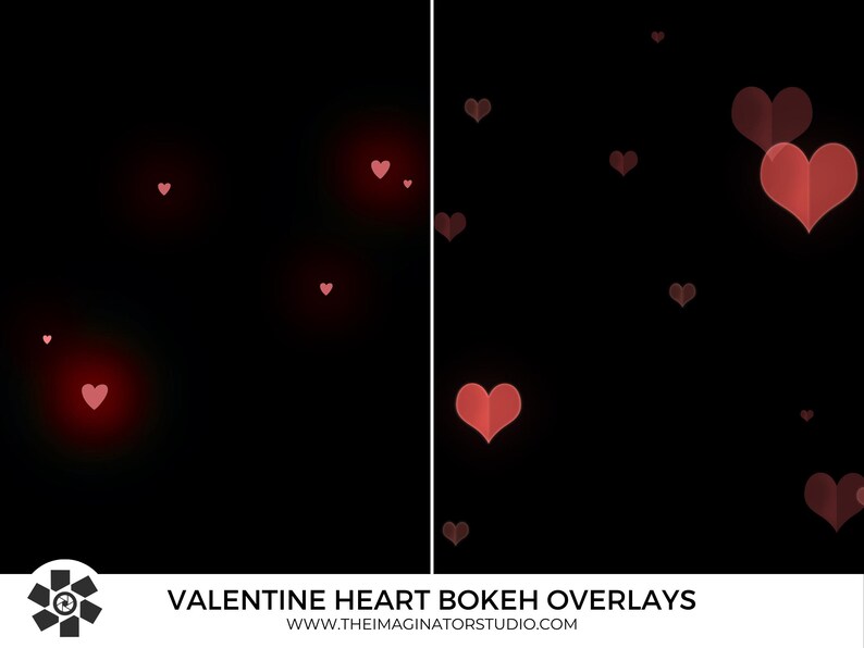 Valentine Heart Bokeh Overlays | Bokeh | Heart Overlays | Photoshop | Photography | Photo ...