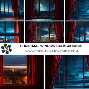 Christmas Window Digital Background | Photoshop | Digital Backgrounds ...