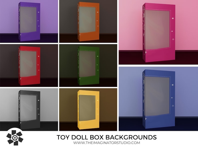 Toy Doll Box Studio Backgrounds | Digital Background | Digital Backdrop ...