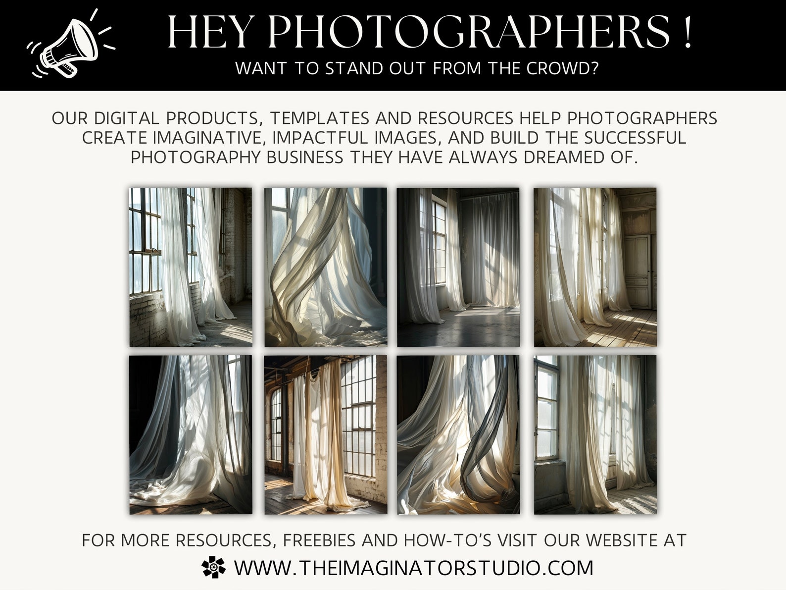 Flowing White Curtain Backdrops | Digital Backgrounds | Digital ...