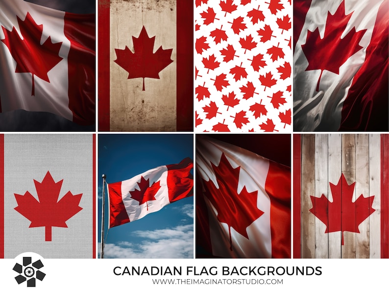 Canadian Flag Background | Canada Flag | Overlay | Digital Backgrounds ...
