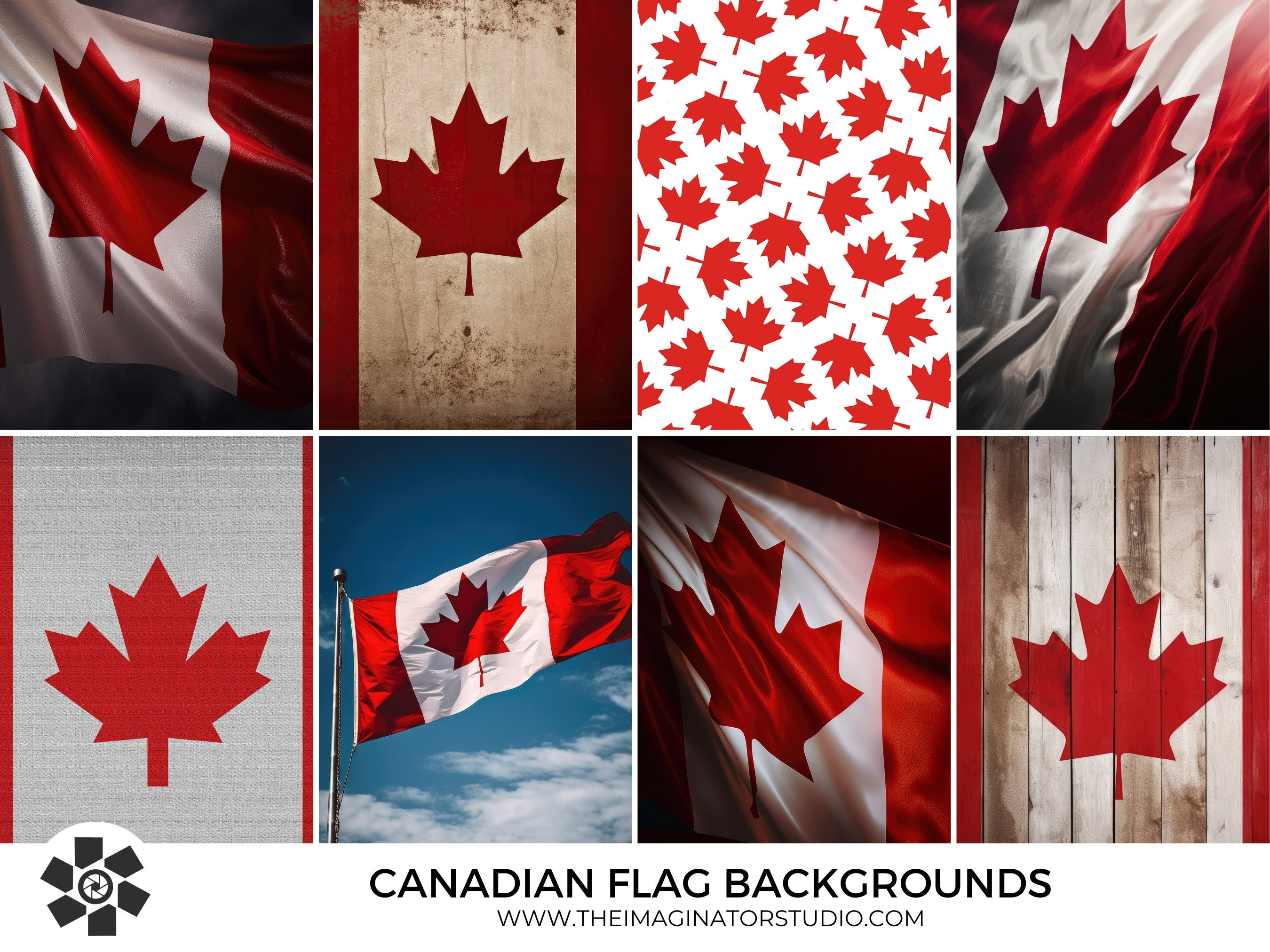 Canadian Flag Background | Canada Flag | Overlay | Digital Backgrounds ...