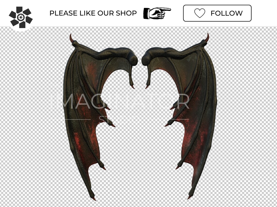 Dragon Wing Overlays | Digital Wing Overlays | Photoshop Overlays ...