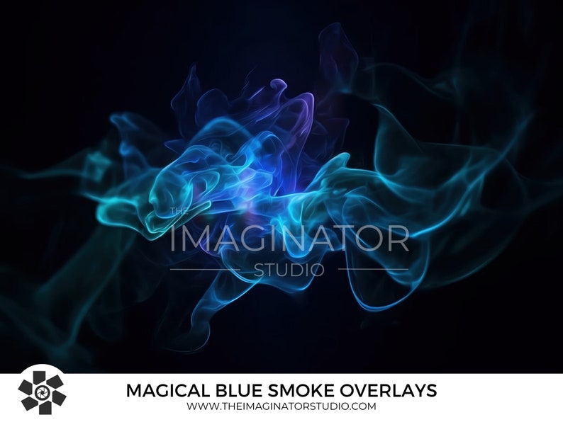 Magical Blue Smoke Overlays Wizard Smoke Blue Smoke - Etsy