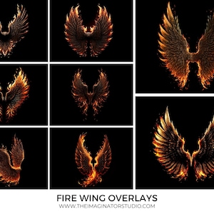 Fire Wing Overlays | Digital Wing Overlays | Photoshop Overlays | Wing ...