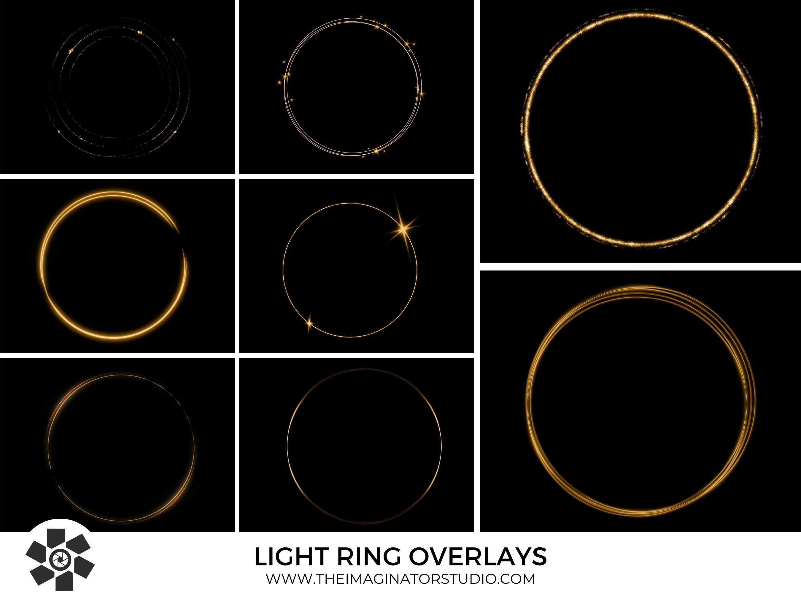 Light Ring Overlays | Gold Ring Overlays | Halo | Photoshop ...