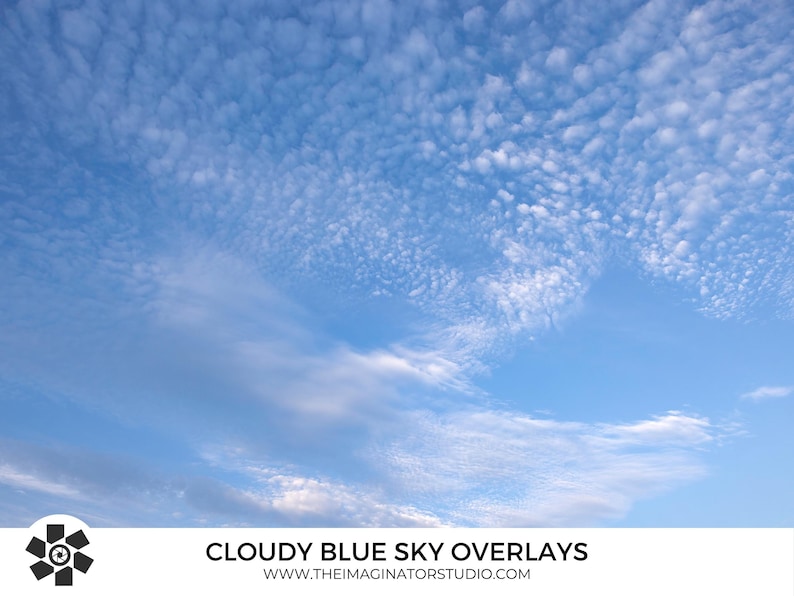 Cloudy Blue Sky Overlays | Photoshop Overlays | Sky Replacement | Cloud ...