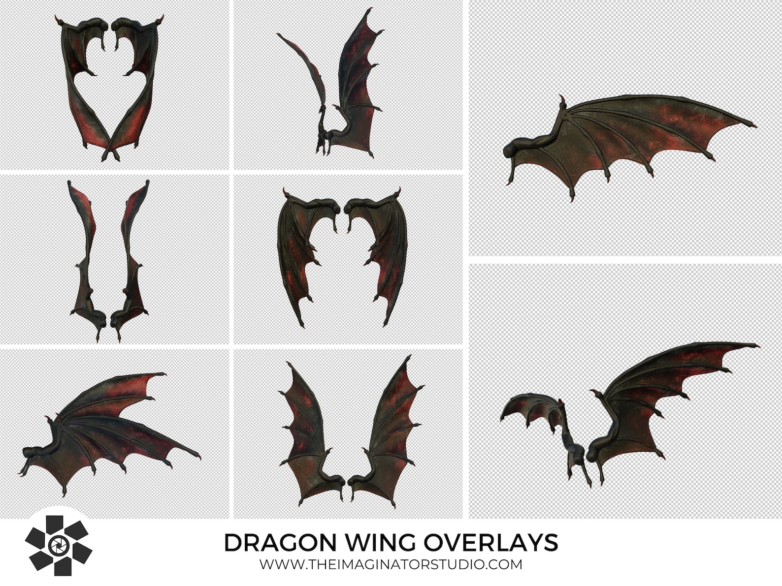 Dragon Wing Overlays | Digital Wing Overlays | Photoshop Overlays ...