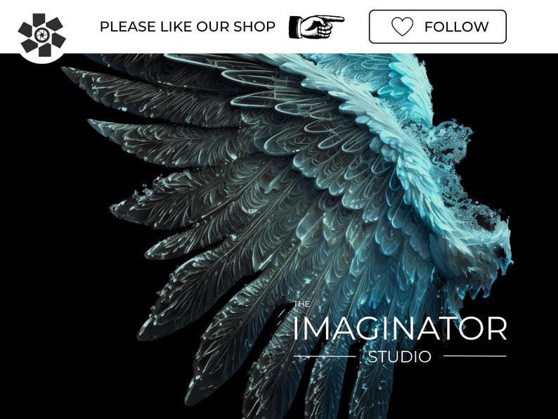 Winter Ice Wing | Digital Wing Overlay | Digital Wings | Photoshop ...