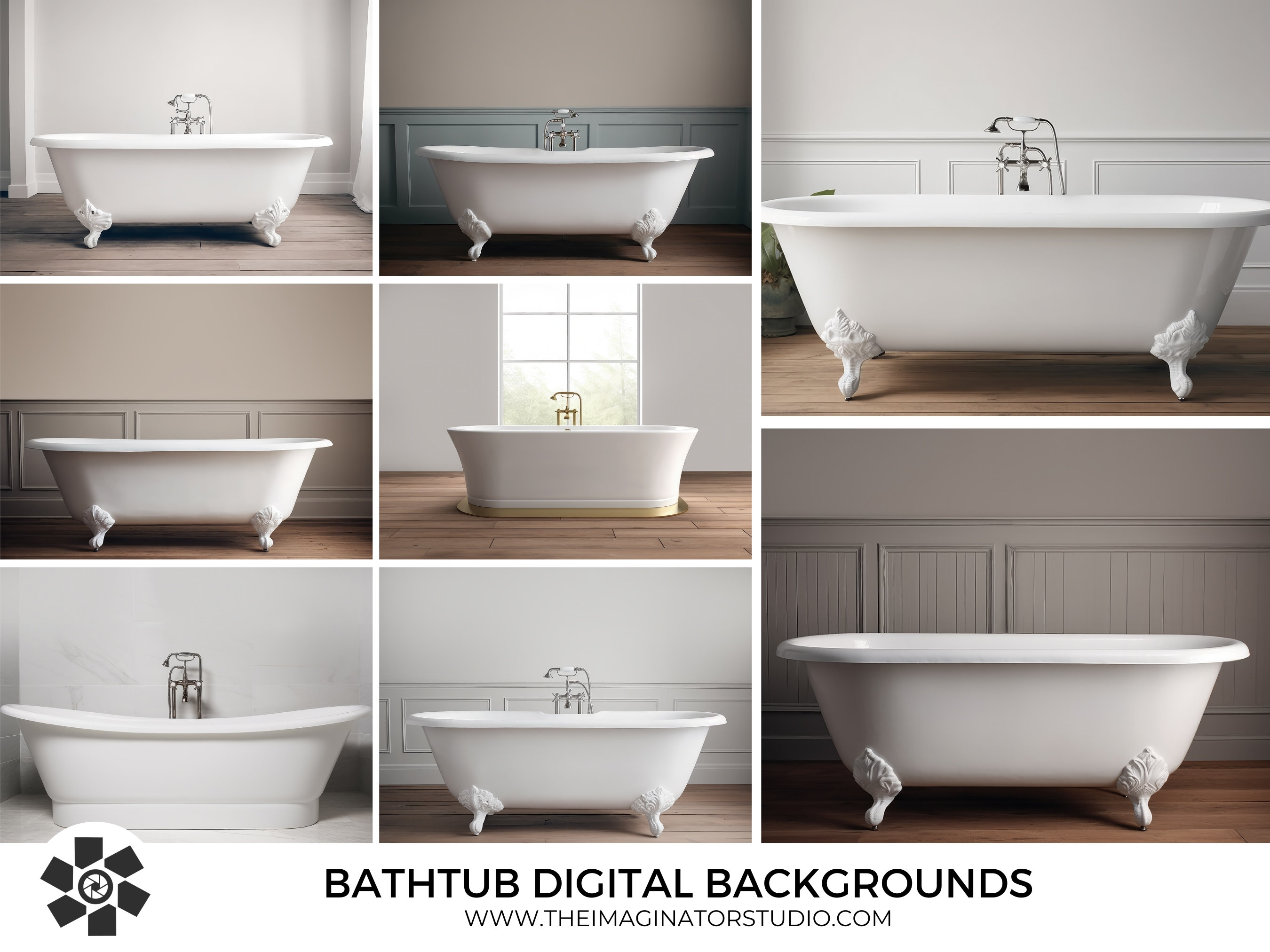 Bathtub Digital Backgrounds | Bathroom | Tub | Composites | Photography ...