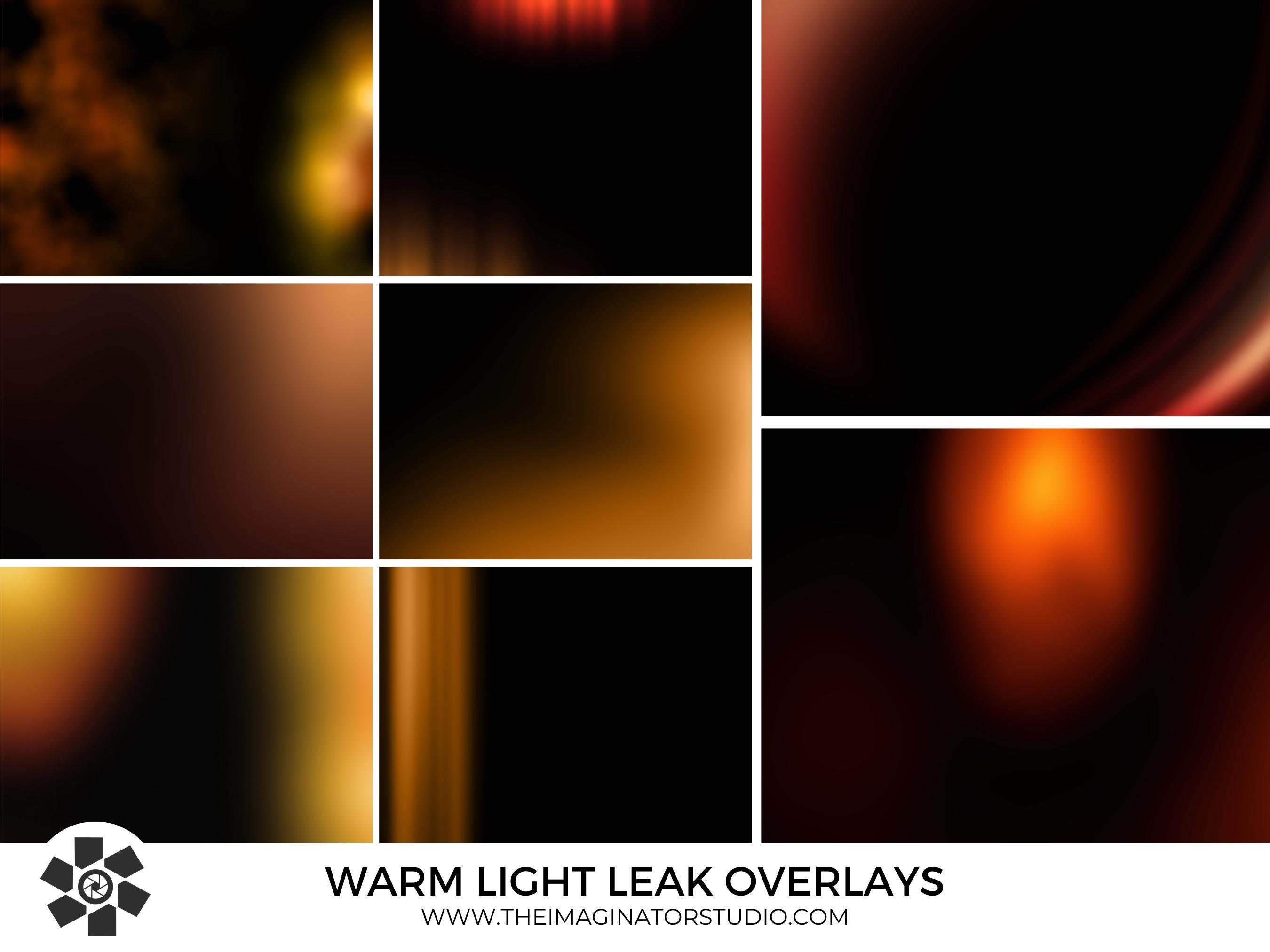Warm Light Leaks | Light Flares | Light Overlays | Photoshop ...