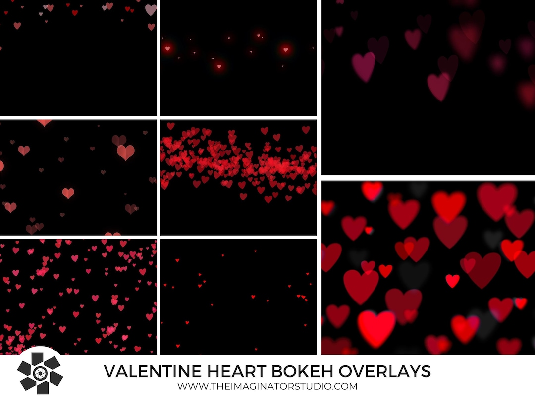 Valentine Heart Bokeh Overlays | Bokeh | Heart Overlays | Photoshop ...