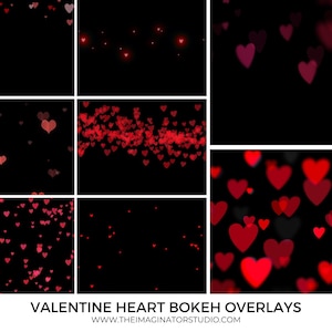 Valentine Heart Bokeh Overlays | Bokeh | Heart Overlays | Photoshop ...